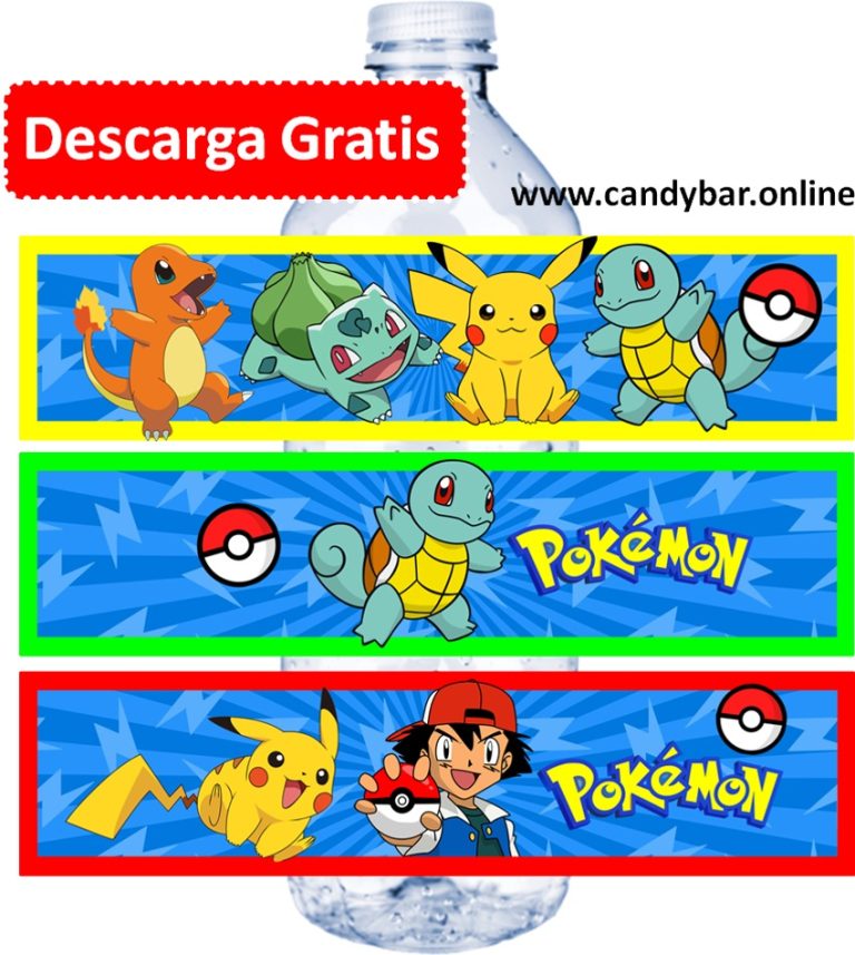 Etiquetas de Pokémon candybar